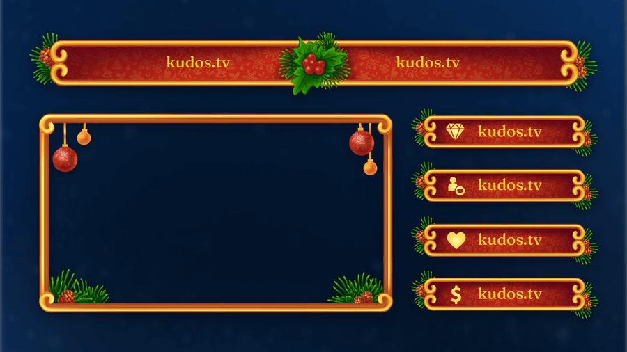 Christmas Twitch Overlay and Alerts Package for OBS and Streamlabs