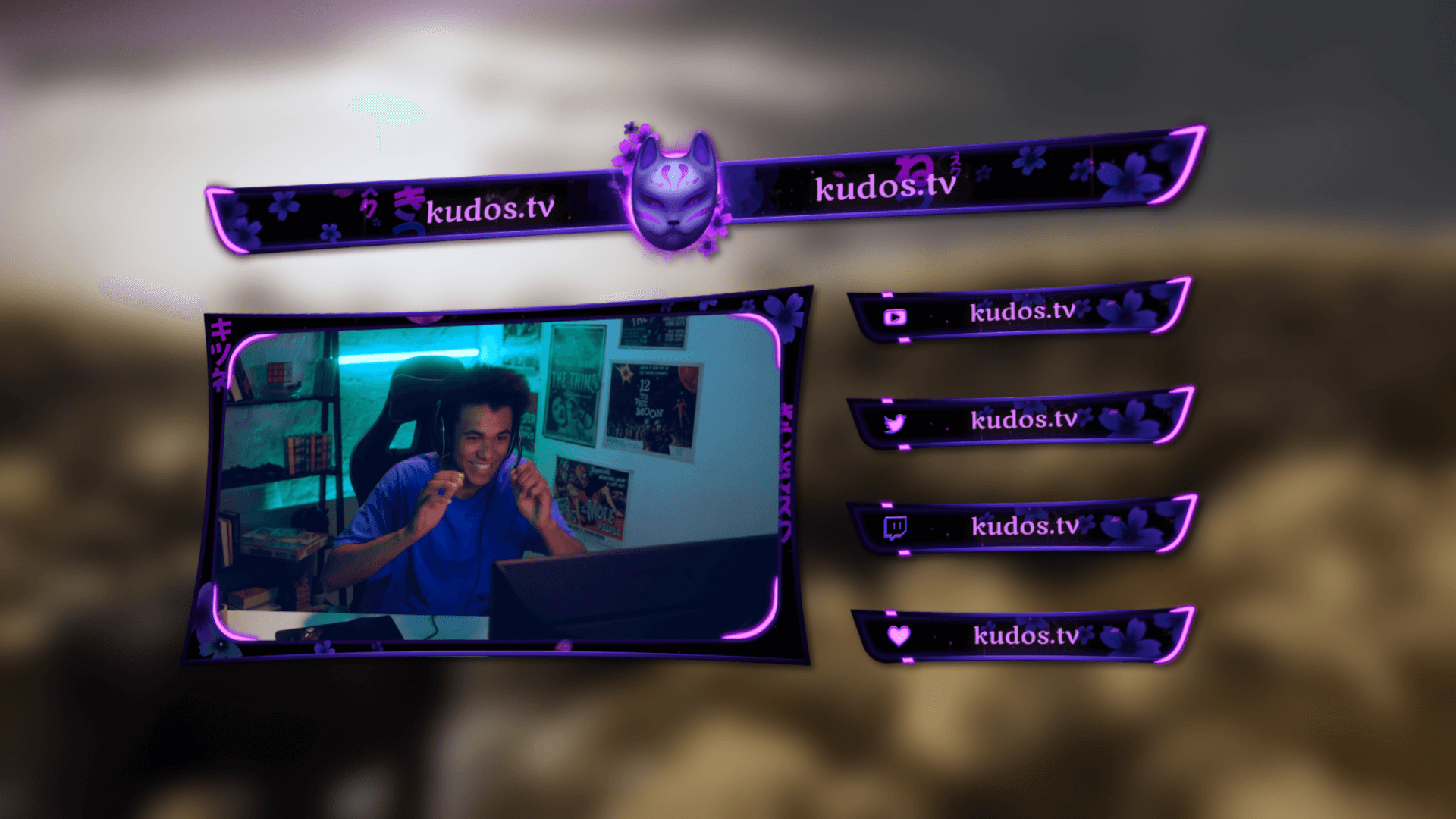 Japan Soul Stream Overlay & Alerts Package for Twitch and Youtube