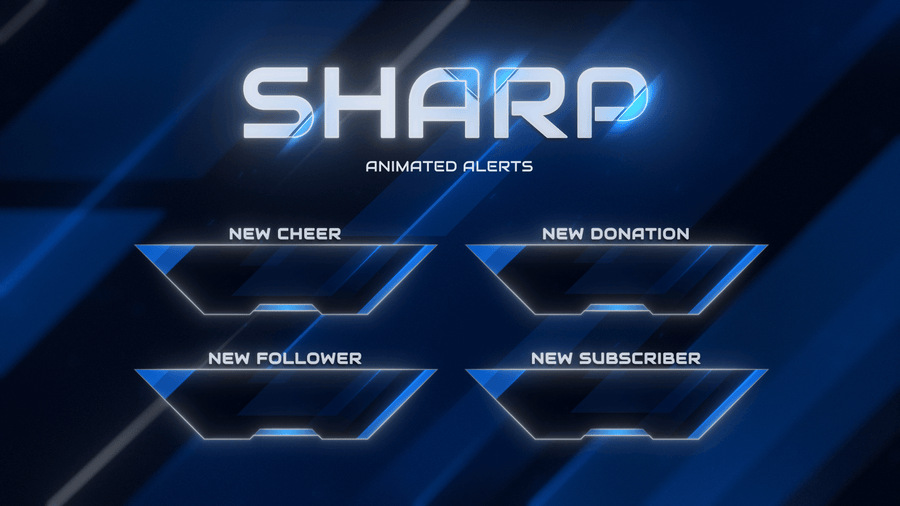 Sharp - Twitch Overlay and Alerts Package for OBS Studio