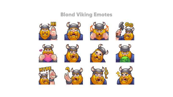 Viking Emotes for Twitch, Youtube and Discord | Download Now!