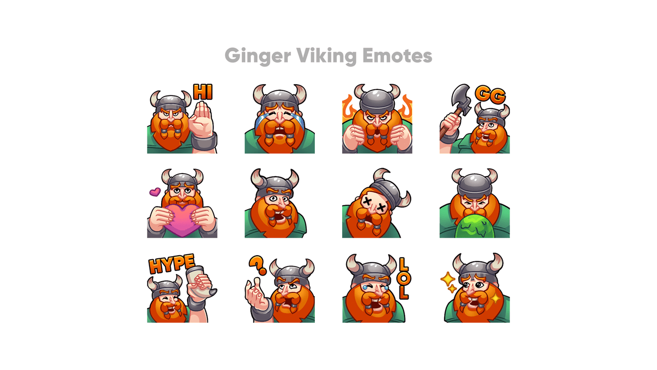 Viking Emotes for Twitch, Youtube and Discord | Download Now!